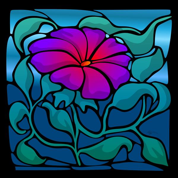 Stained glass violet by elledeegee